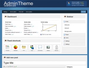 6 templates administration site internet - Template back office